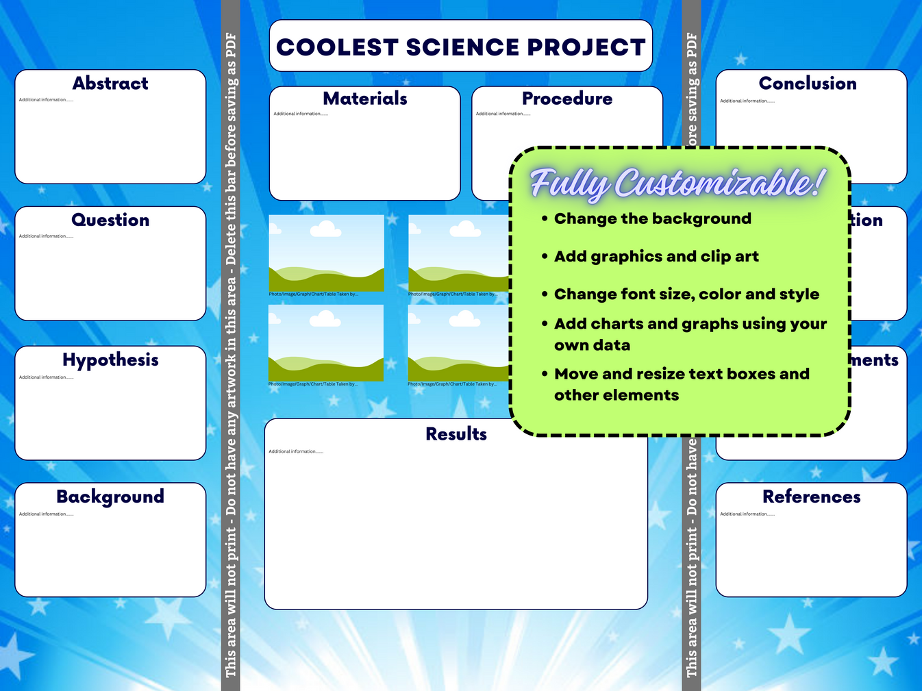 Science Fair Trifold Template - Printing Included! – My Science Board